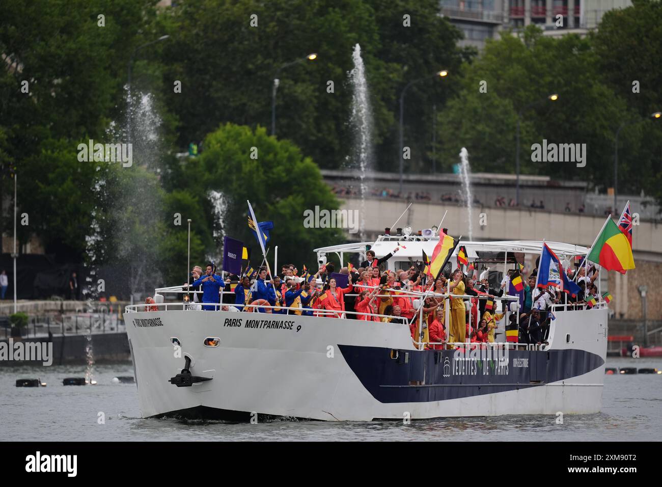Team Barbados, Belgium, Belize, Benin and Bermuda during the opening ...