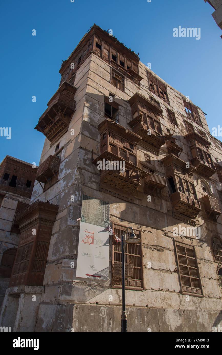Ancient Arabian Architecture in Jeddah Balad Historical Area Stock ...