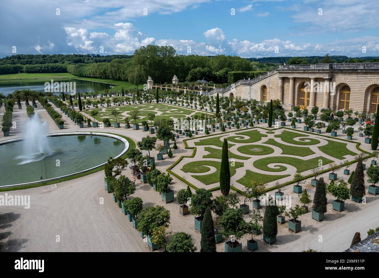 Versailles, France, june 11, 2024: Outside view of Famous palace ...