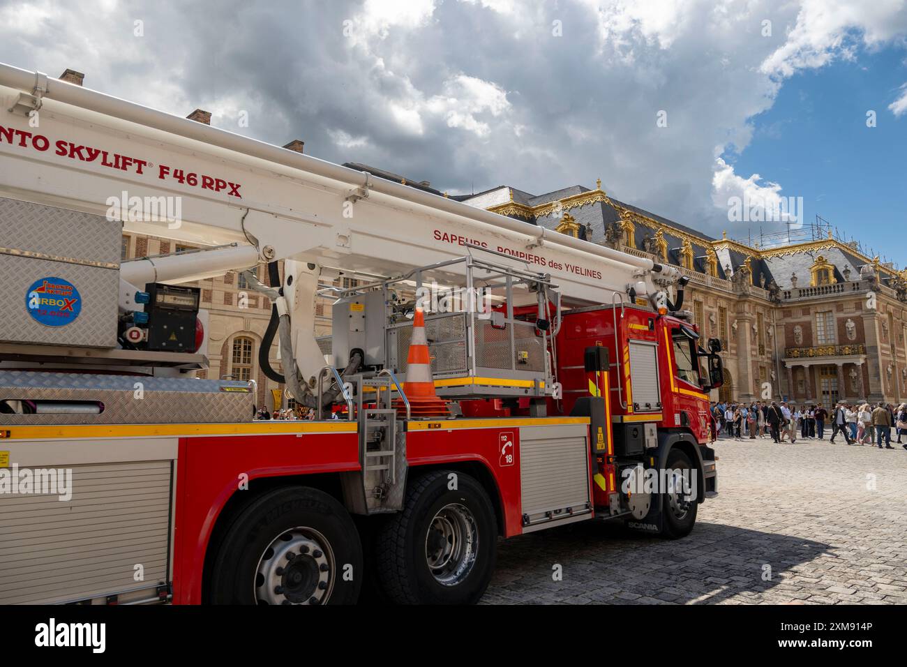 Versailles, France, june 11, 2024: Palace of Versailles has a fire ...
