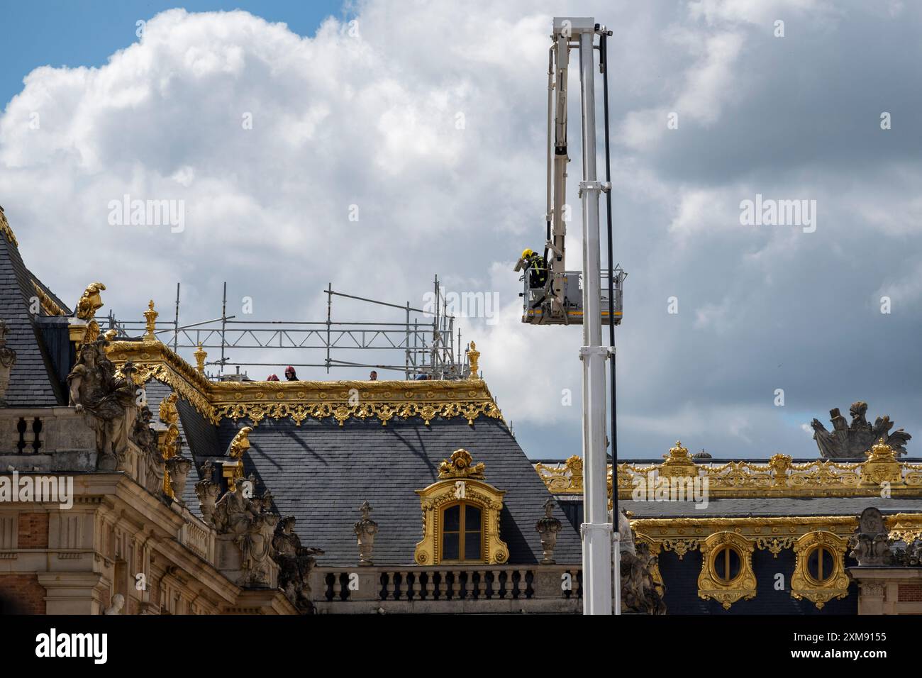 Versailles, France, june 11, 2024: Palace of Versailles has a fire ...