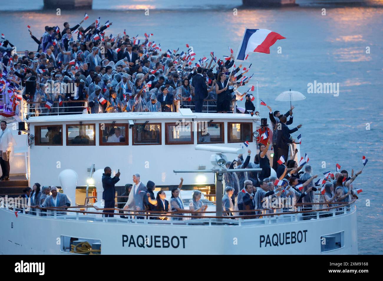 The France Olympic team during the opening ceremony of the Paris 2024 ...