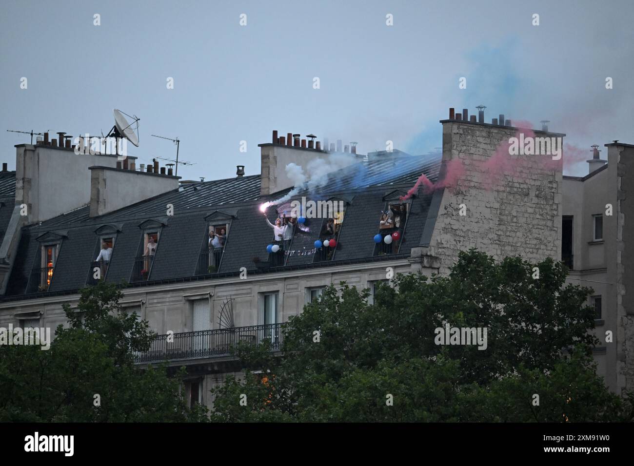 Paris, France. 26th July, 2024. Olympia, Paris 2024, opening ceremony ...