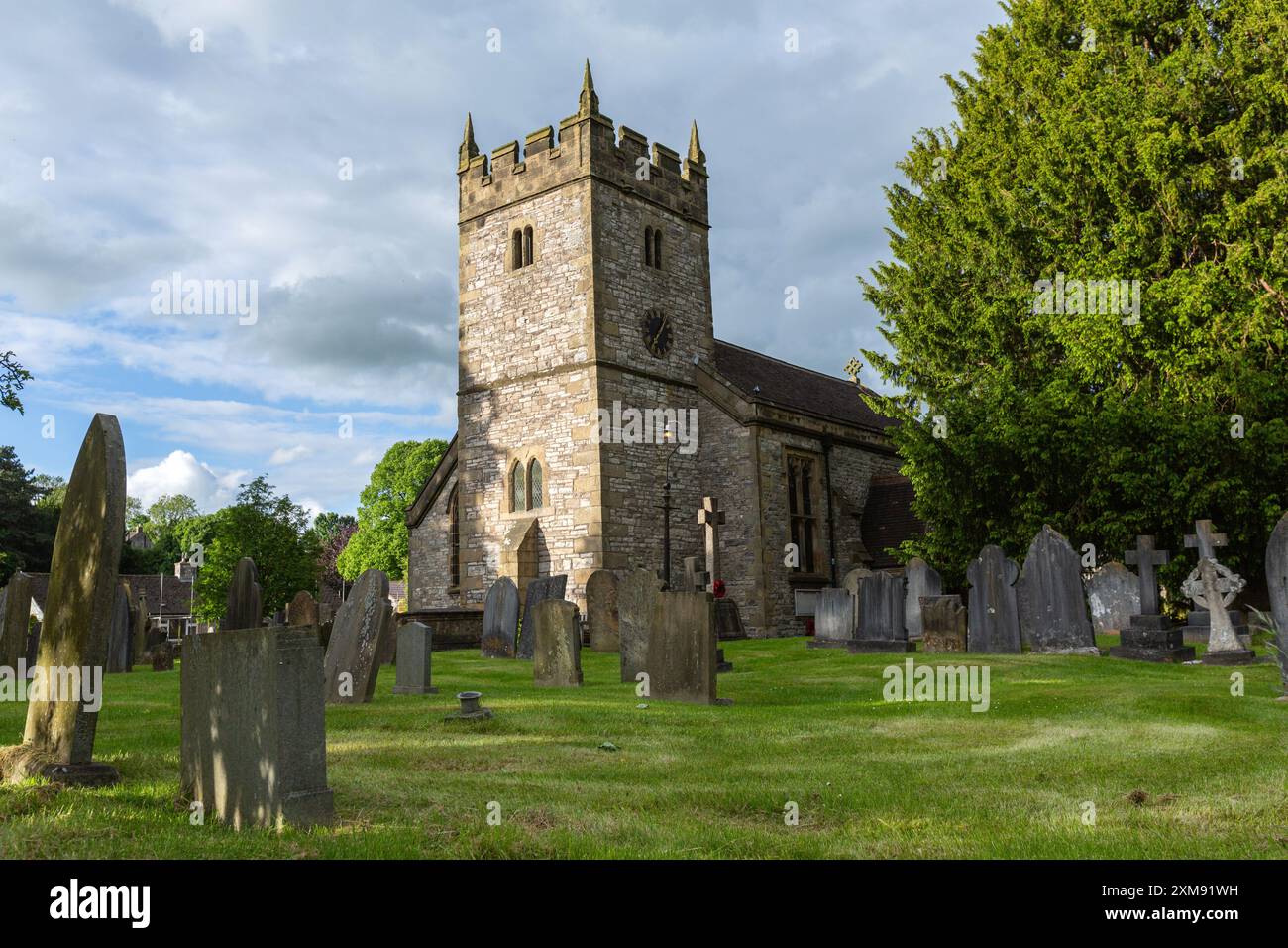 The parish church of the Holy Trinity, Ashford-in-the-Water village ...