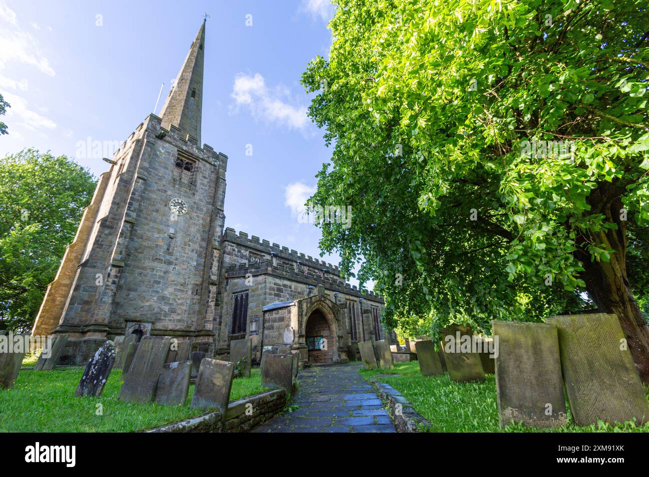 All Saints Church, Ashover, Amber Valley, Derbyshire, England, UK Stock ...