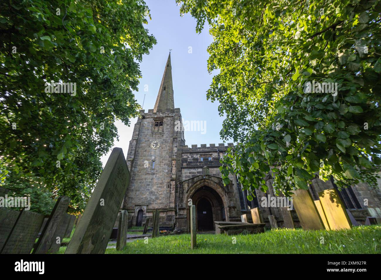 All Saints Church, Ashover, Amber Valley, Derbyshire, England, UK Stock ...
