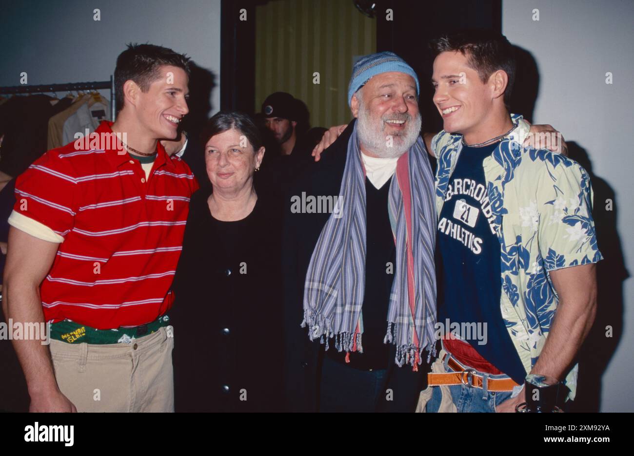 Lane and Kyle Carlson with Nan Bush and Bruce Weber at the launch party ...