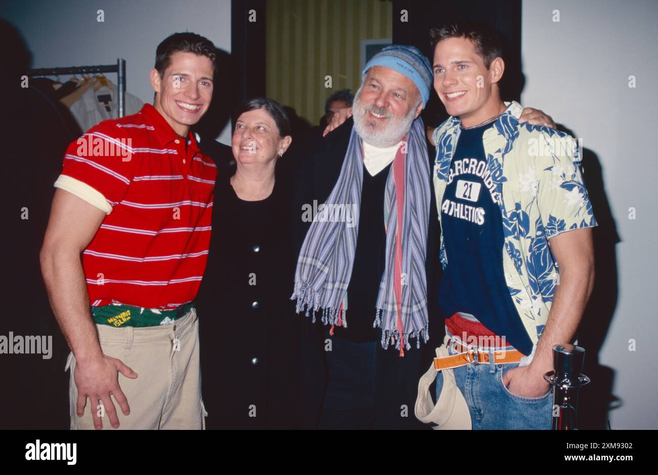 Lane and Kyle Carlson with Nan Bush and Bruce Weber at the launch party ...