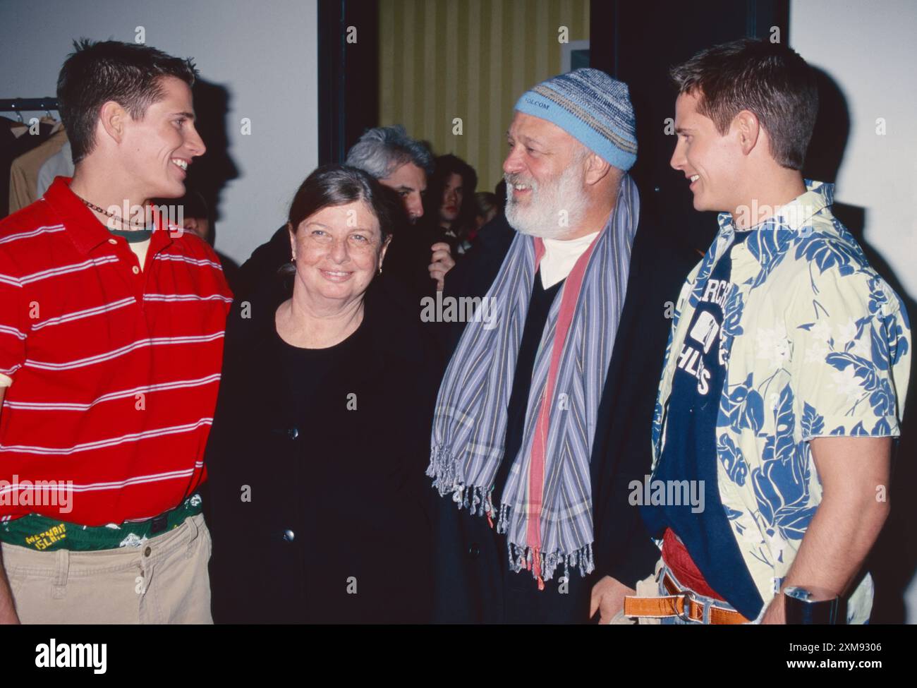 Lane and Kyle Carlson with Nan Bush and Bruce Weber at the launch party ...