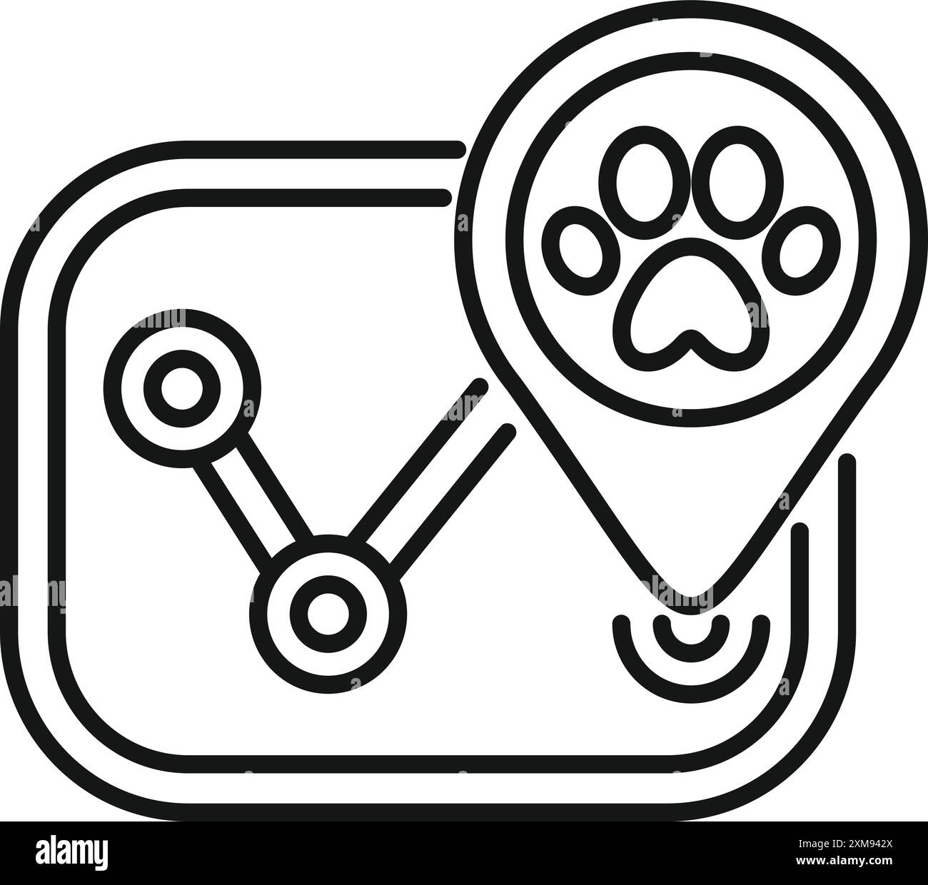 Gps dog tracking system is showing the location of a dog on a phone ...