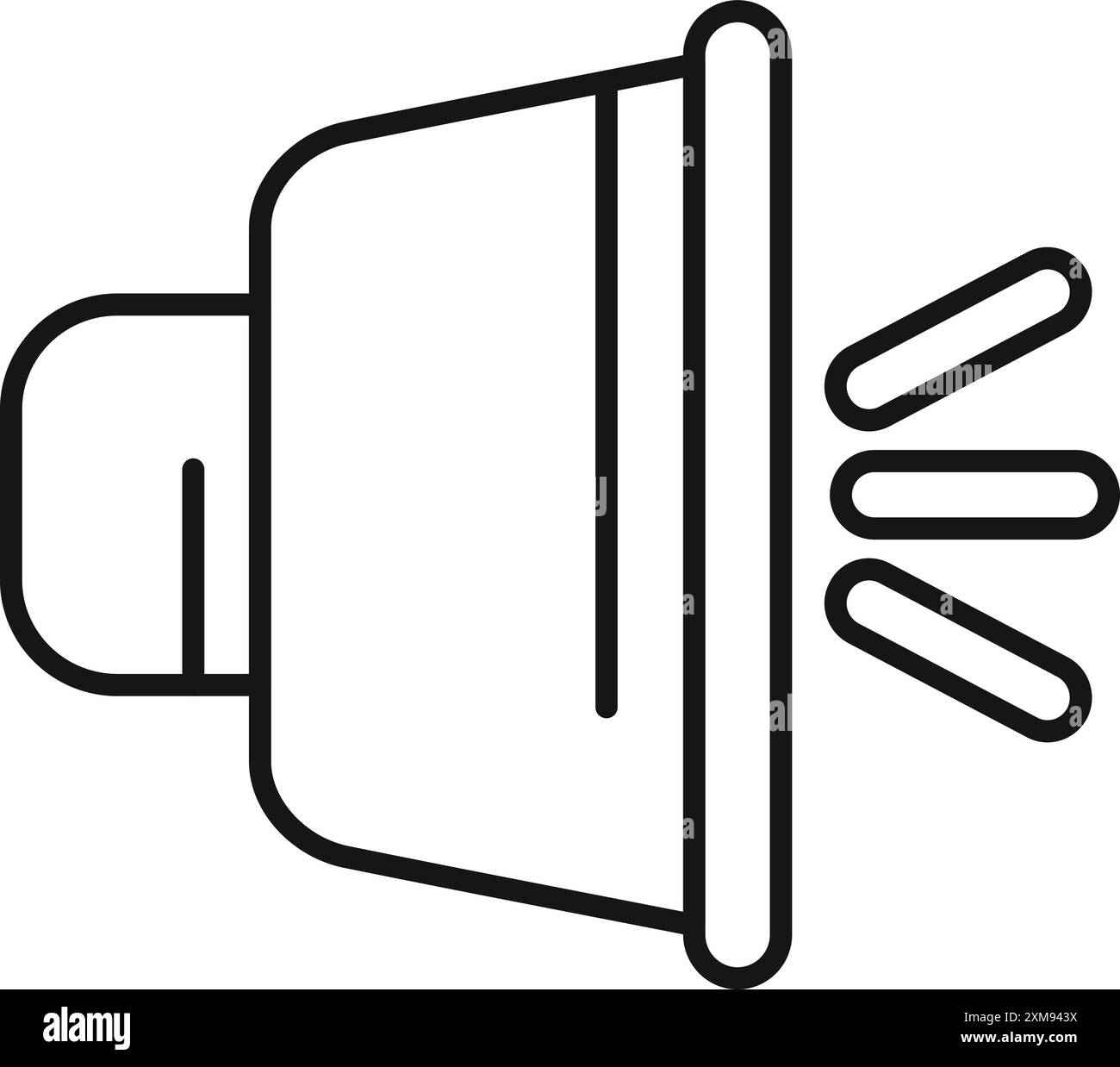 Loudspeaker making announcement spreading information through sound ...