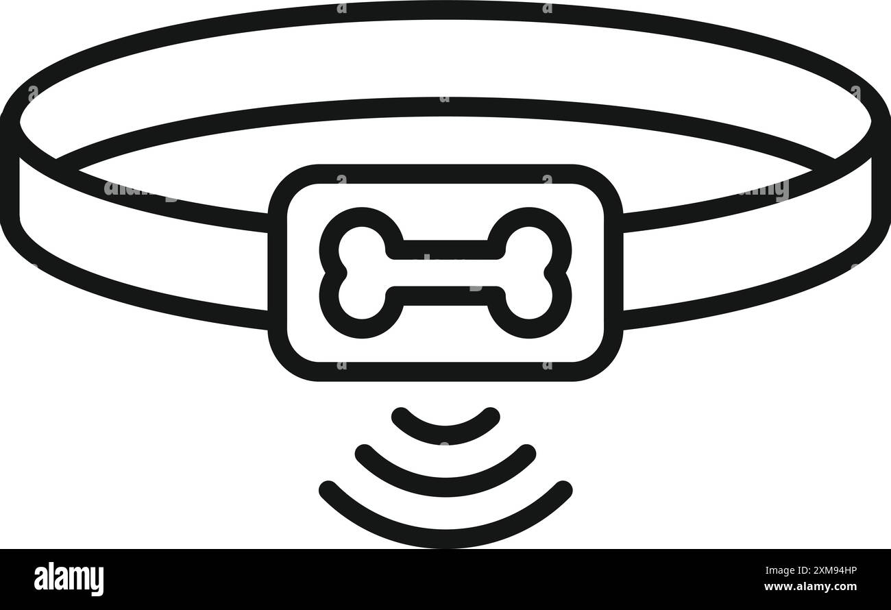 Gps tracker sending location signal icon showing the location of a dog ...