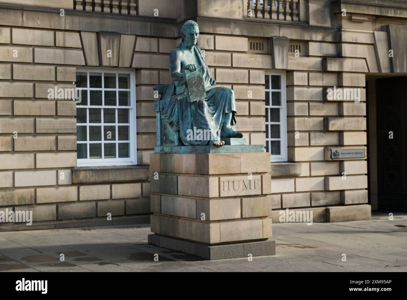 Edinburgh Scotland, UK 26 July 2024. General view of the Hume statue ...