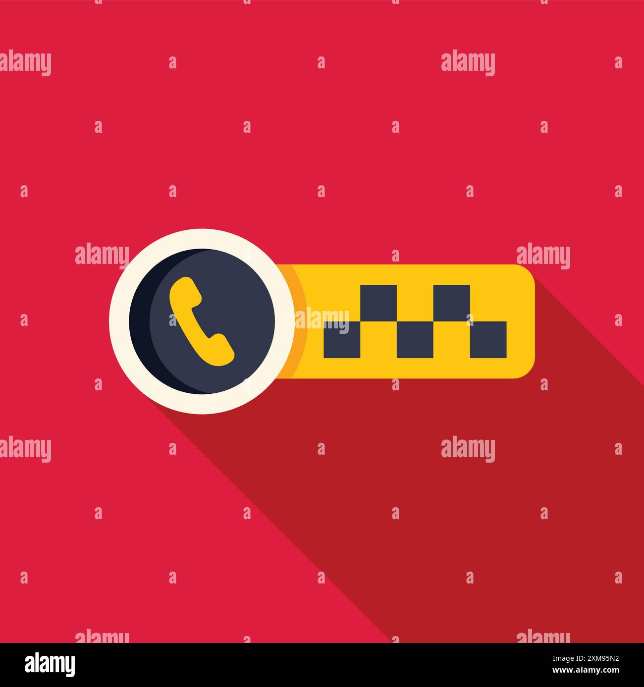 Yellow phone icon and taxi sign representing calling a taxi Stock ...