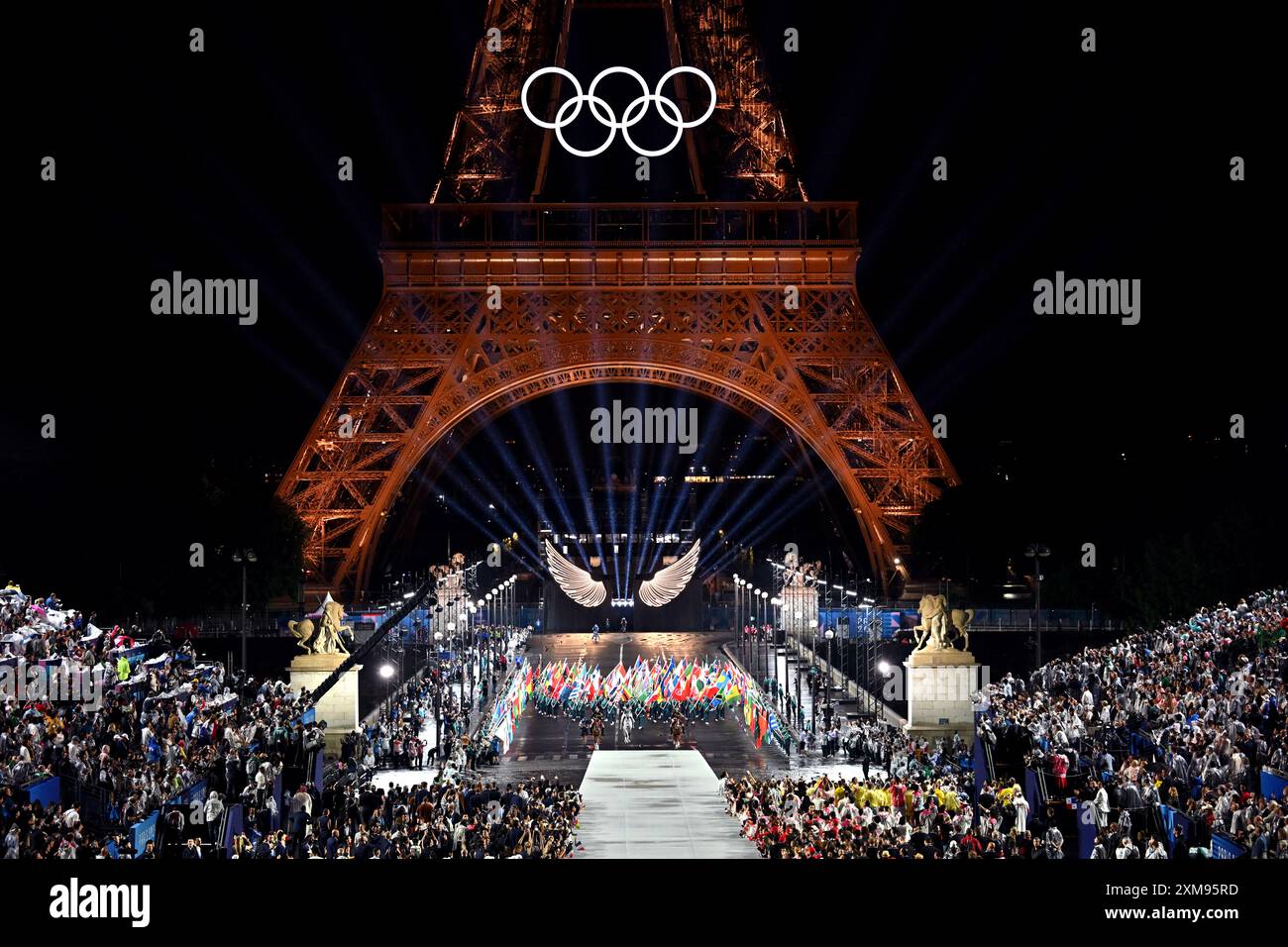 The Horsewoman, wearing the Flag of the International Olympic Committee ...