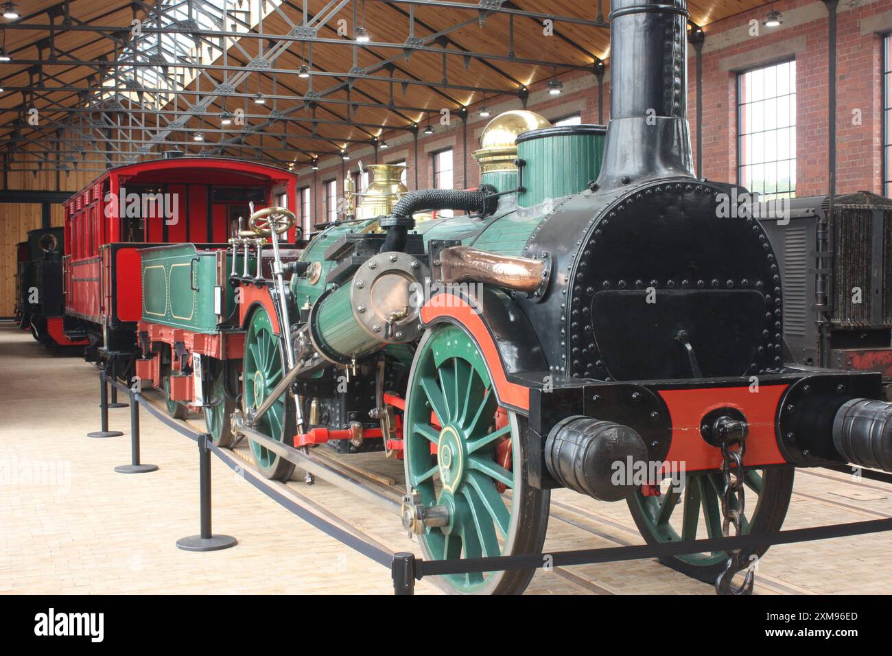 The Fire Queen locomotive built in 1848 in the museum at the Vale of ...
