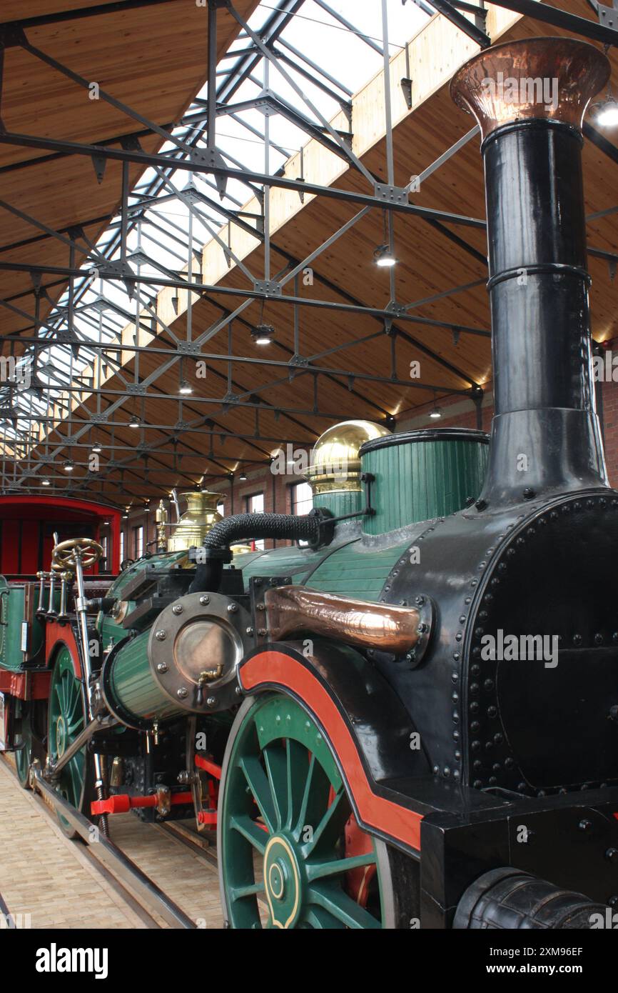 The Fire Queen locomotive built in 1848 in the museum at the Vale of ...
