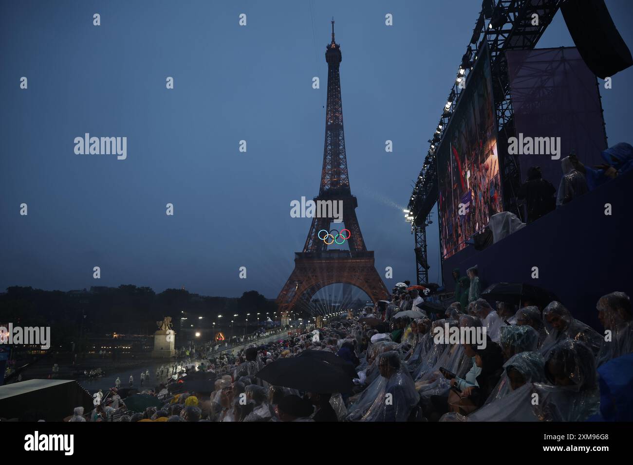 Paris, France. 26th July, 2024. Olympia, Paris 2024, opening ceremony ...