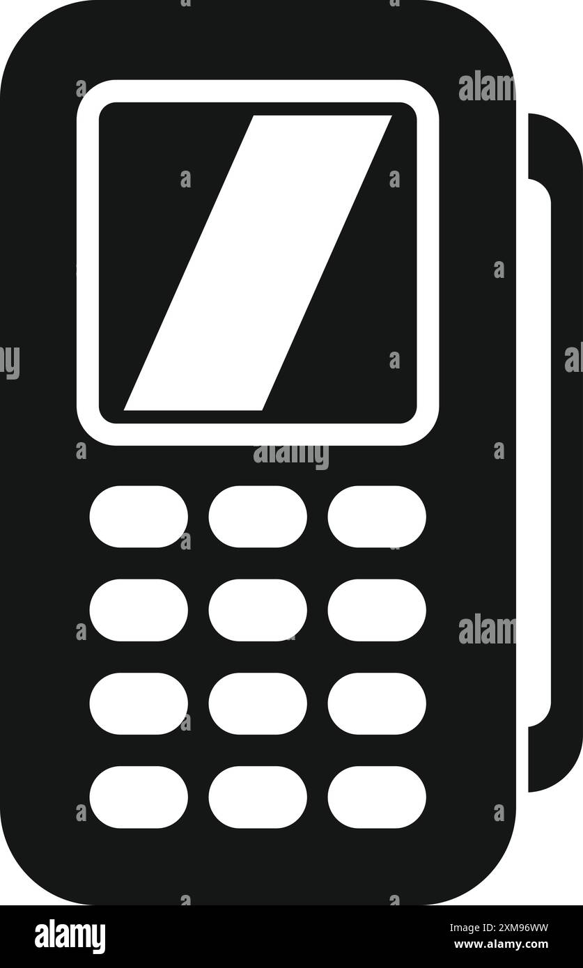 Payment terminal glyph icon Black and White Stock Photos & Images - Alamy