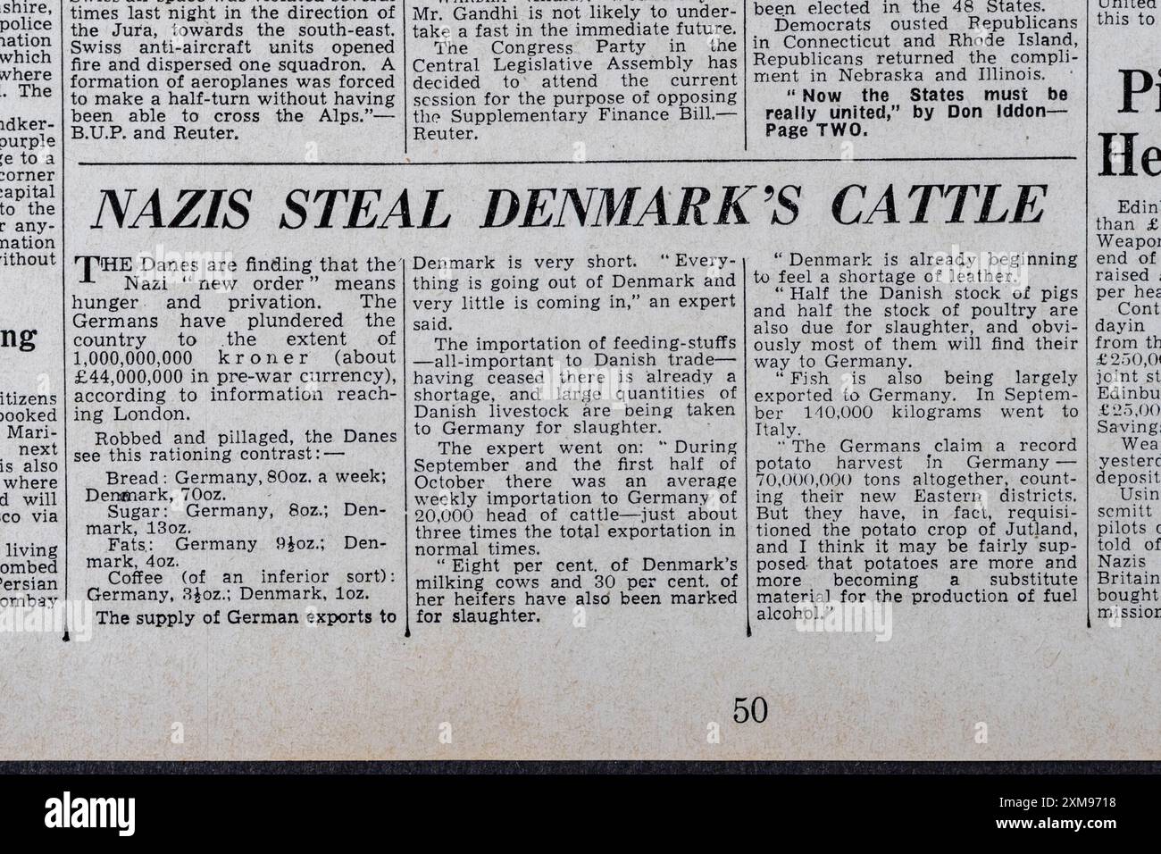 Nazi steal denmarks cattle hi-res stock photography and images - Alamy