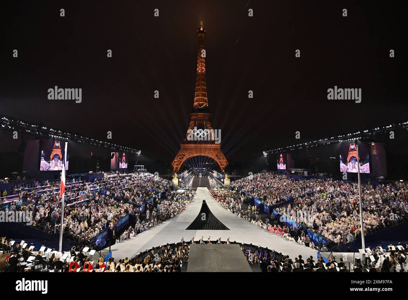 Paris, France. 26th July, 2024. Olympia, Paris 2024, opening ceremony ...
