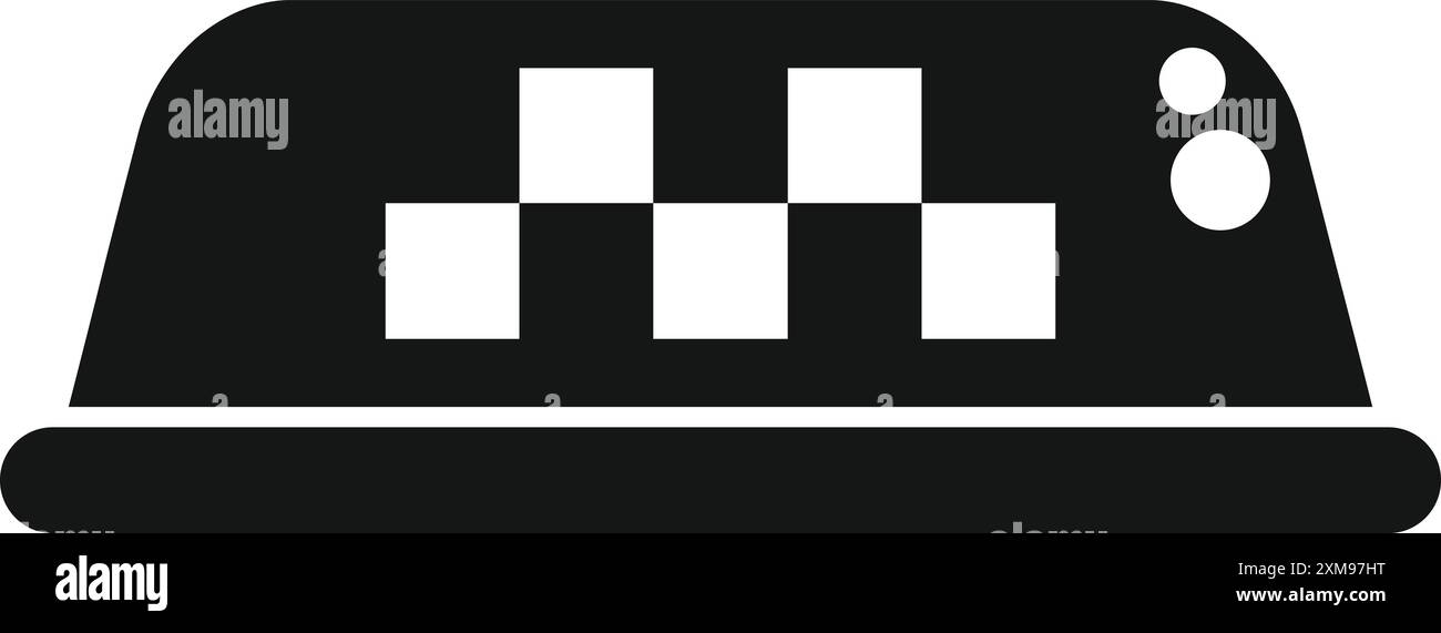 Black and white taxi sign showing the taxi is available Stock Vector ...