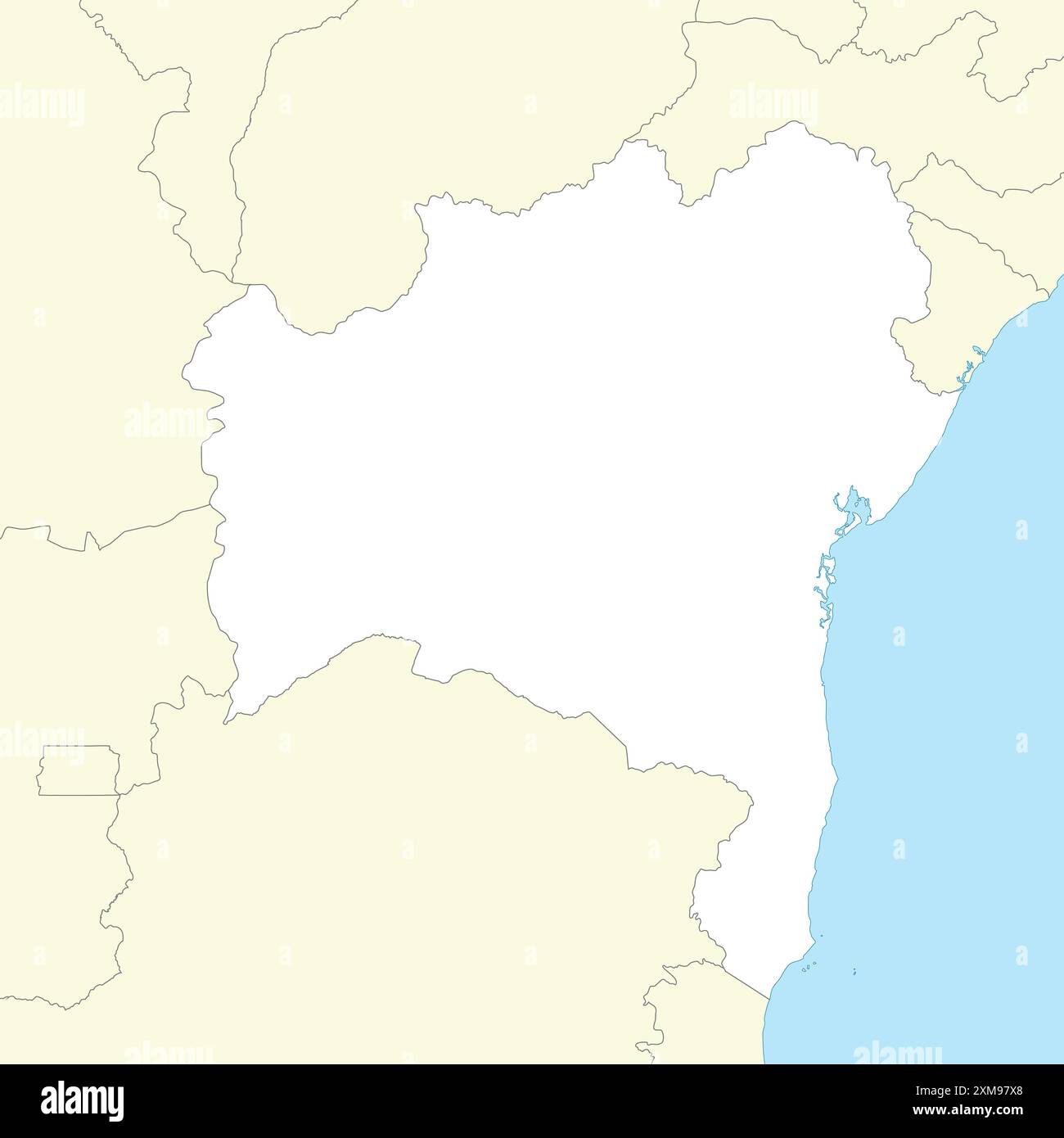 Location map of Bahia is a state of Brazil with neighbour state and ...