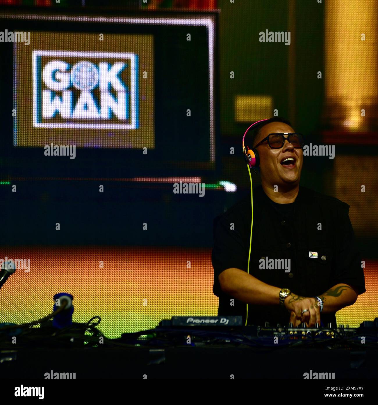 Gok Wan, Designer turned DJ on main stage at Camp Bestival, Dorset on ...
