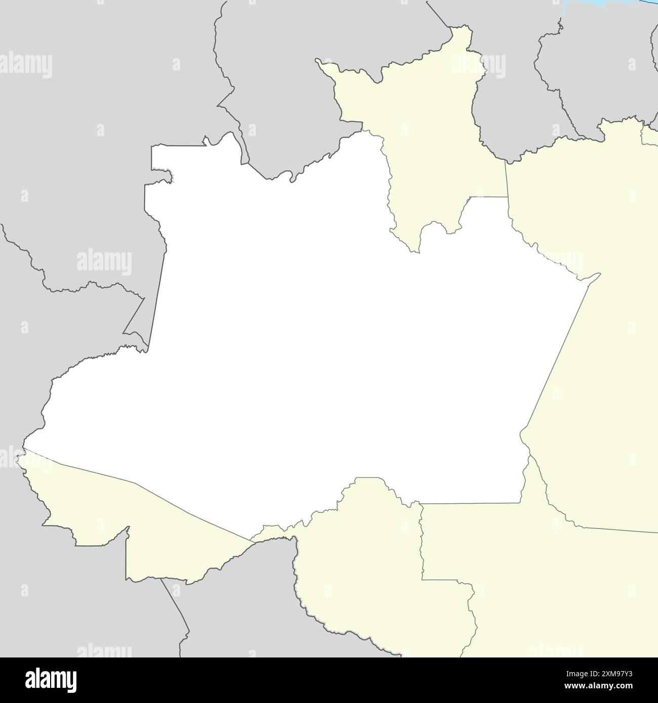 Location map of Amazonas is a state of Brazil with neighbour state and ...
