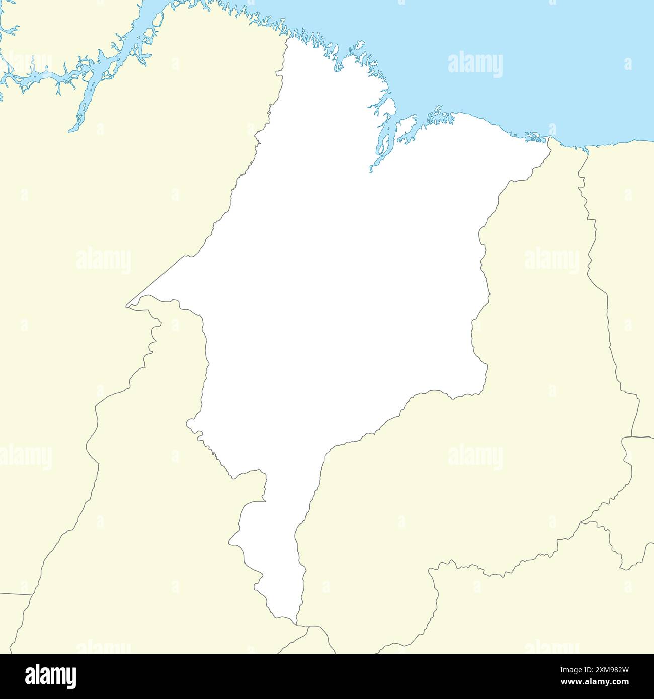 Location map of Maranhao is a state of Brazil with neighbour state and ...