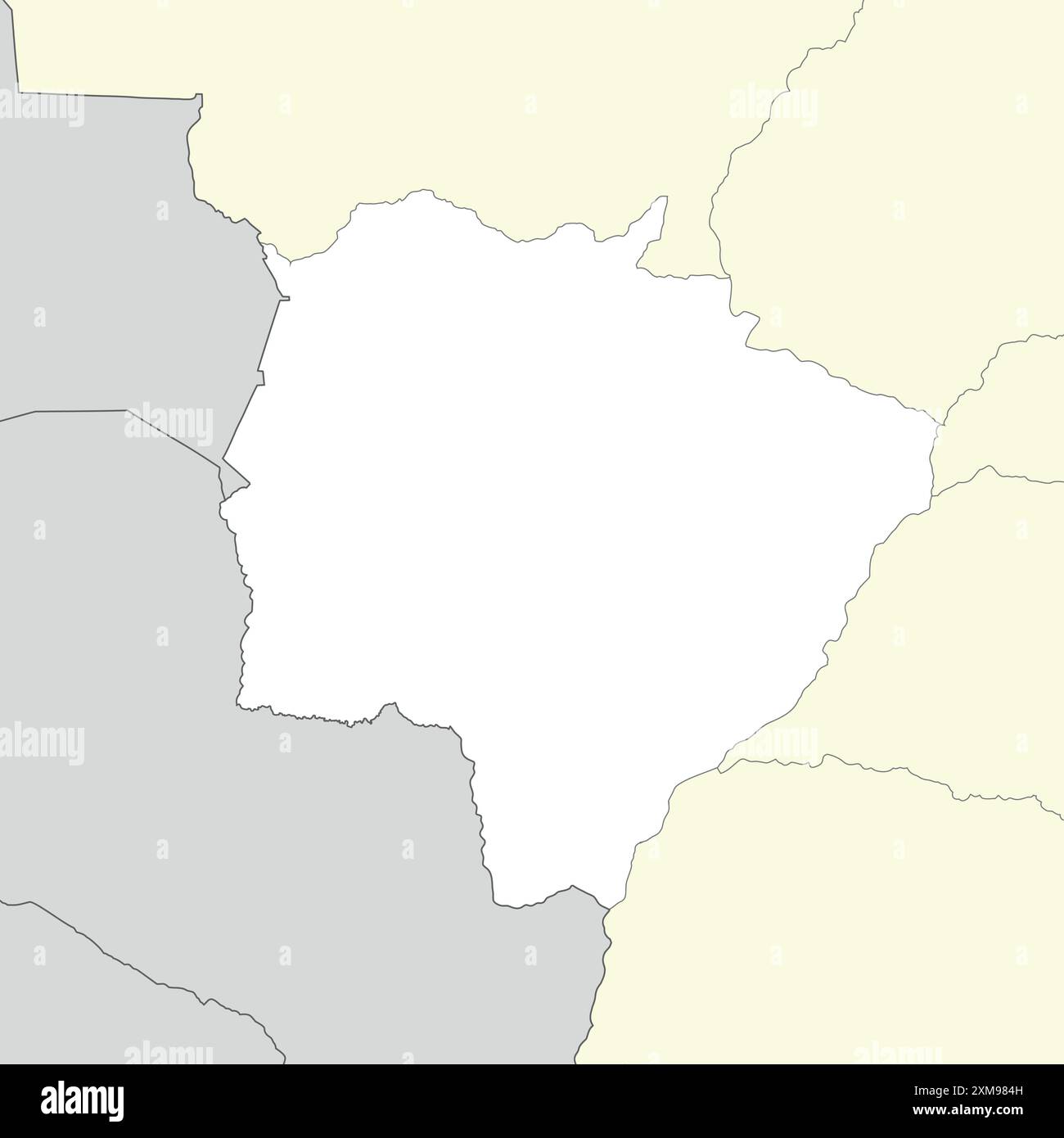 Location map of Mato Grosso do Sul is a state of Brazil with neighbour state and country Stock ...