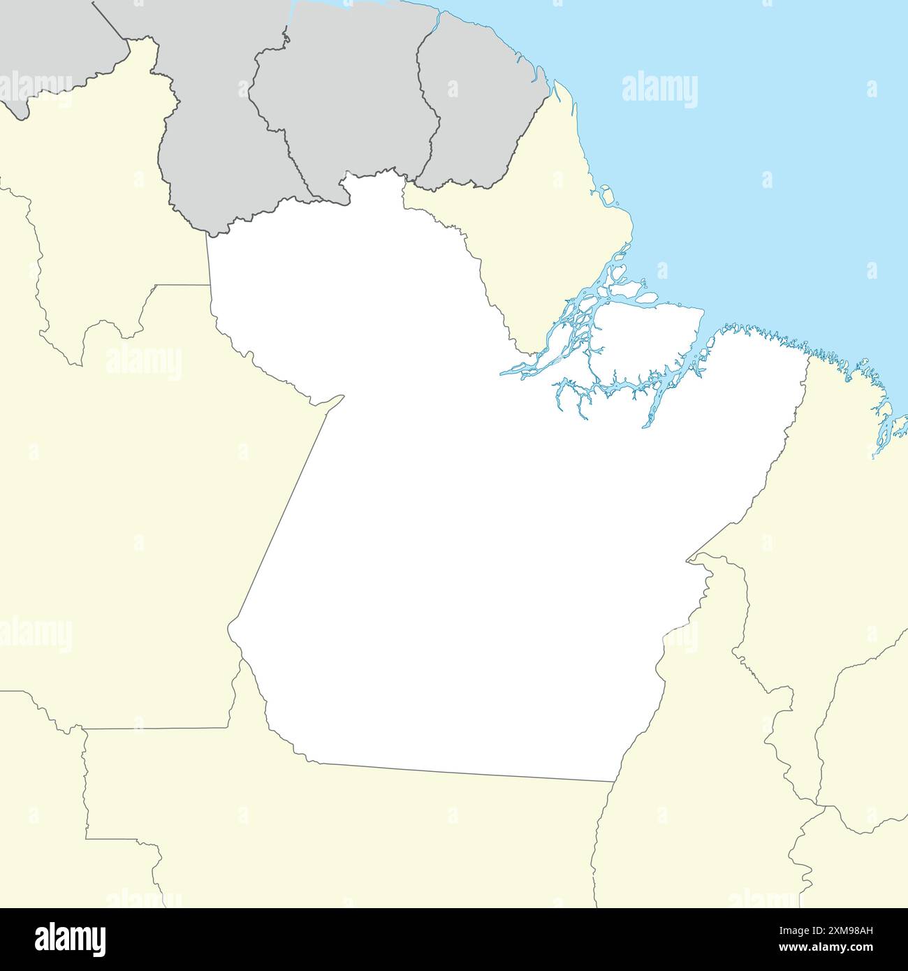Location map of Para is a state of Brazil with neighbour state and ...