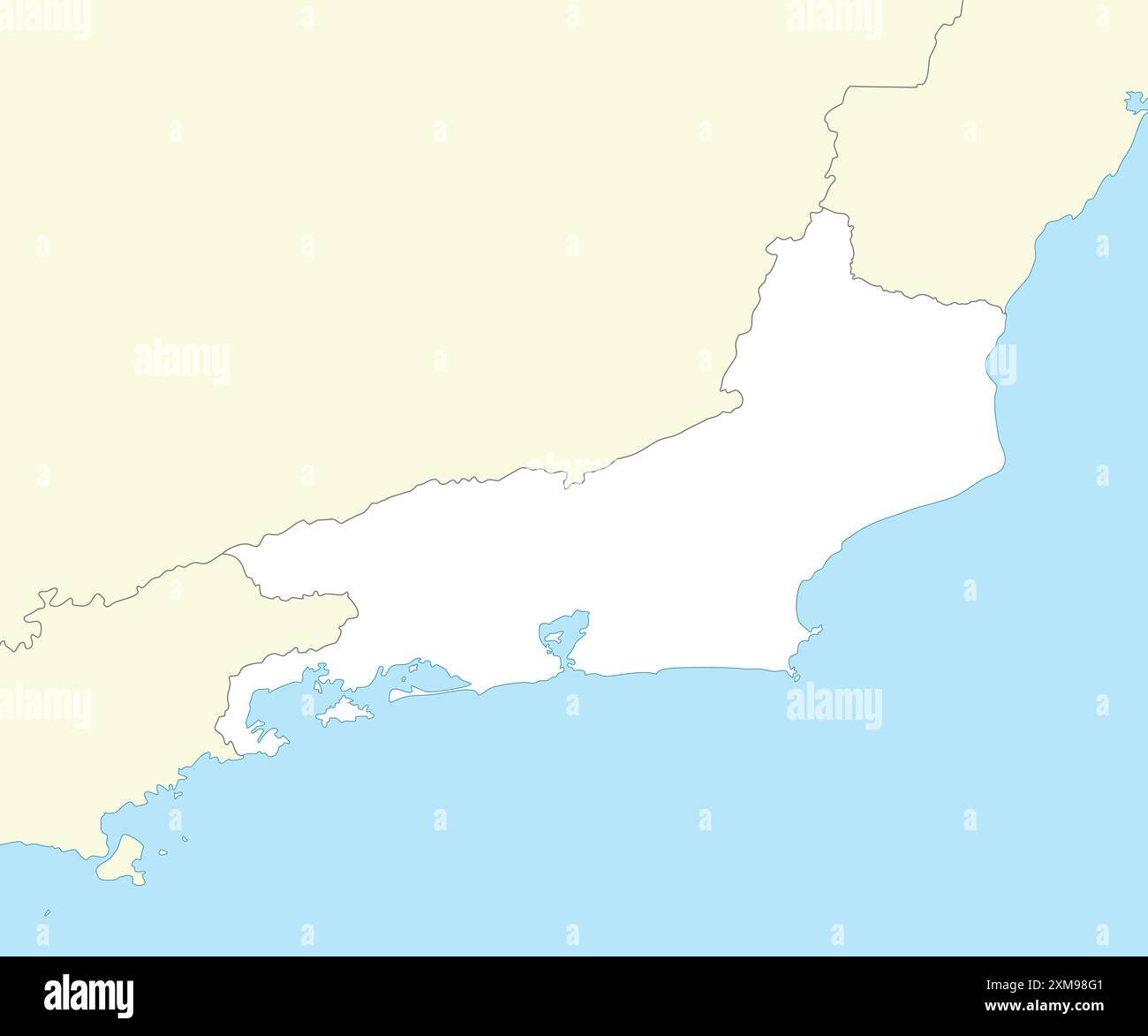 Location map of Rio de Janeiro is a state of Brazil with neighbour ...
