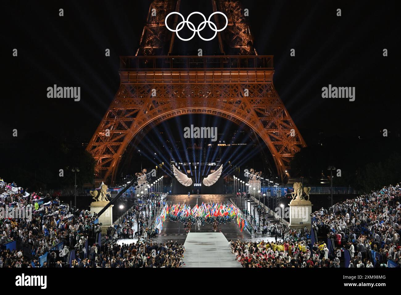Paris, France. 26th July, 2024. Olympia, Paris 2024, opening ceremony ...