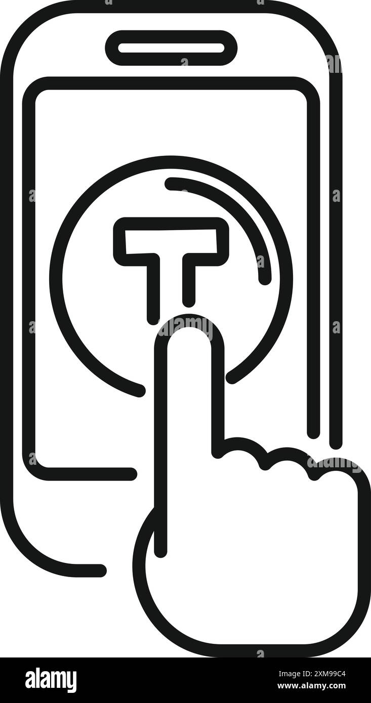 Device tapping Black and White Stock Photos & Images - Alamy