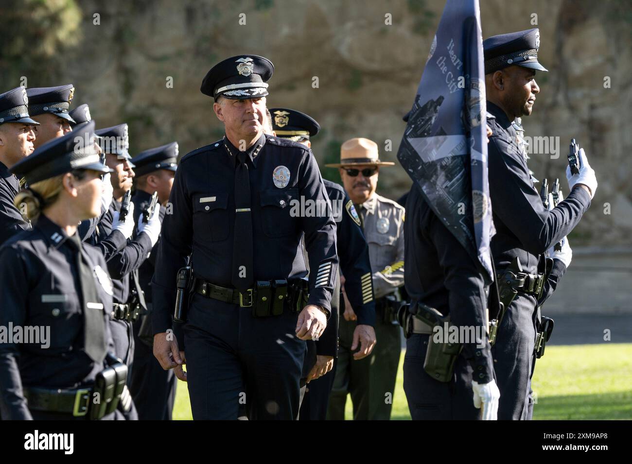 LAPD Assistant Chief Daniel Randolph inspects the new class of LAPD ...