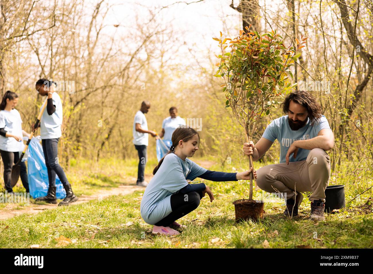 Team nature activists in eco hi-res stock photography and images - Alamy