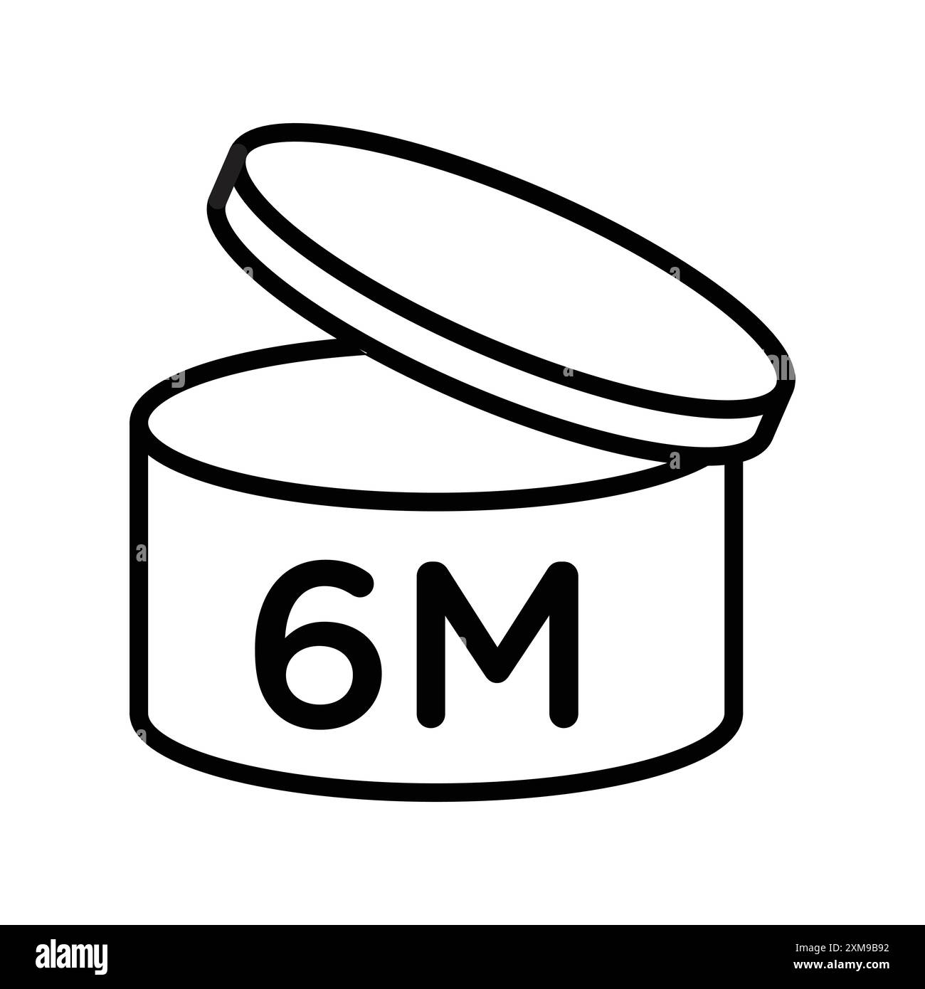 6 months PAO icon linear logo mark set collection in black and white ...