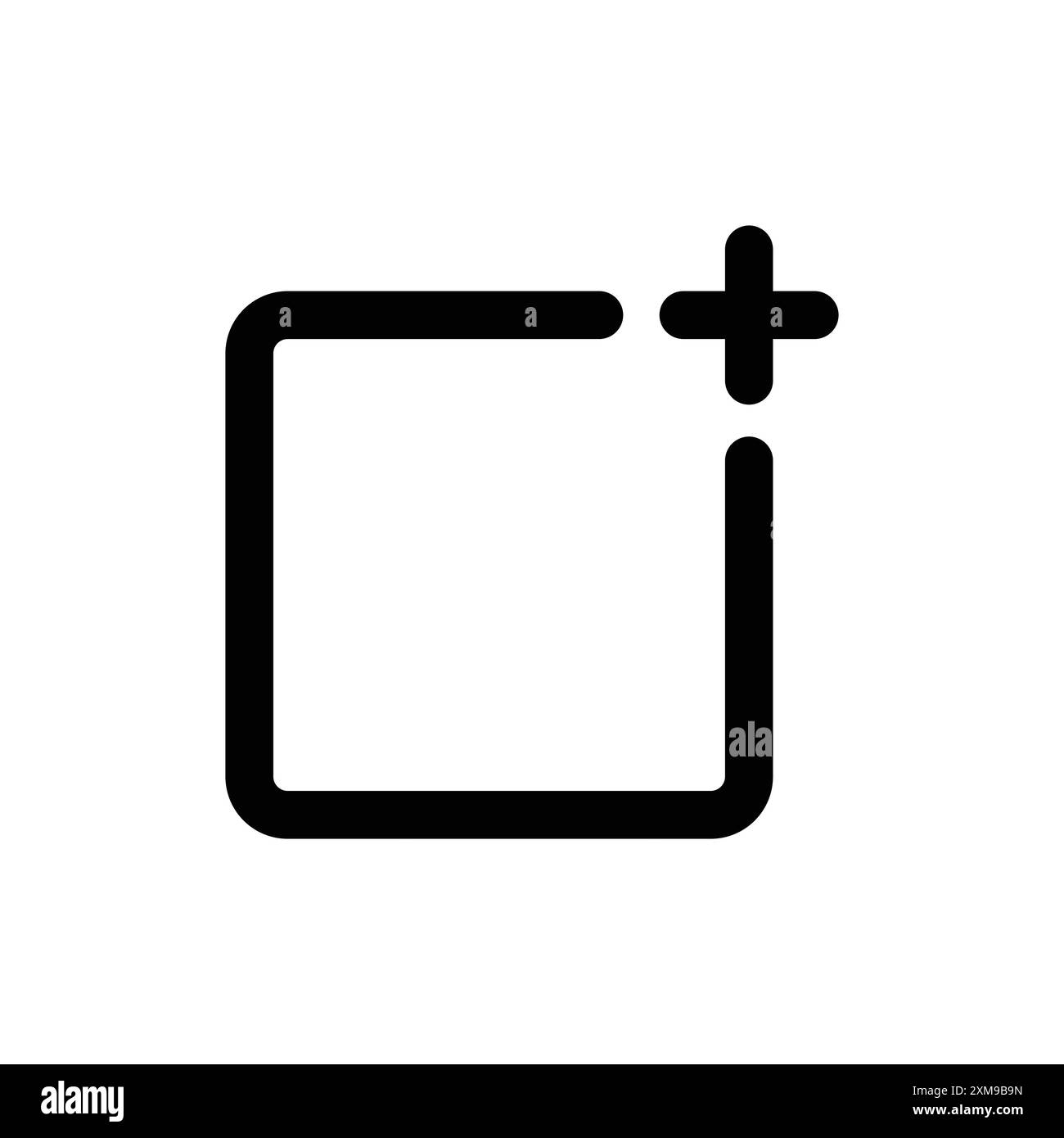 Add new icon linear logo mark set collection in black and white for web ...