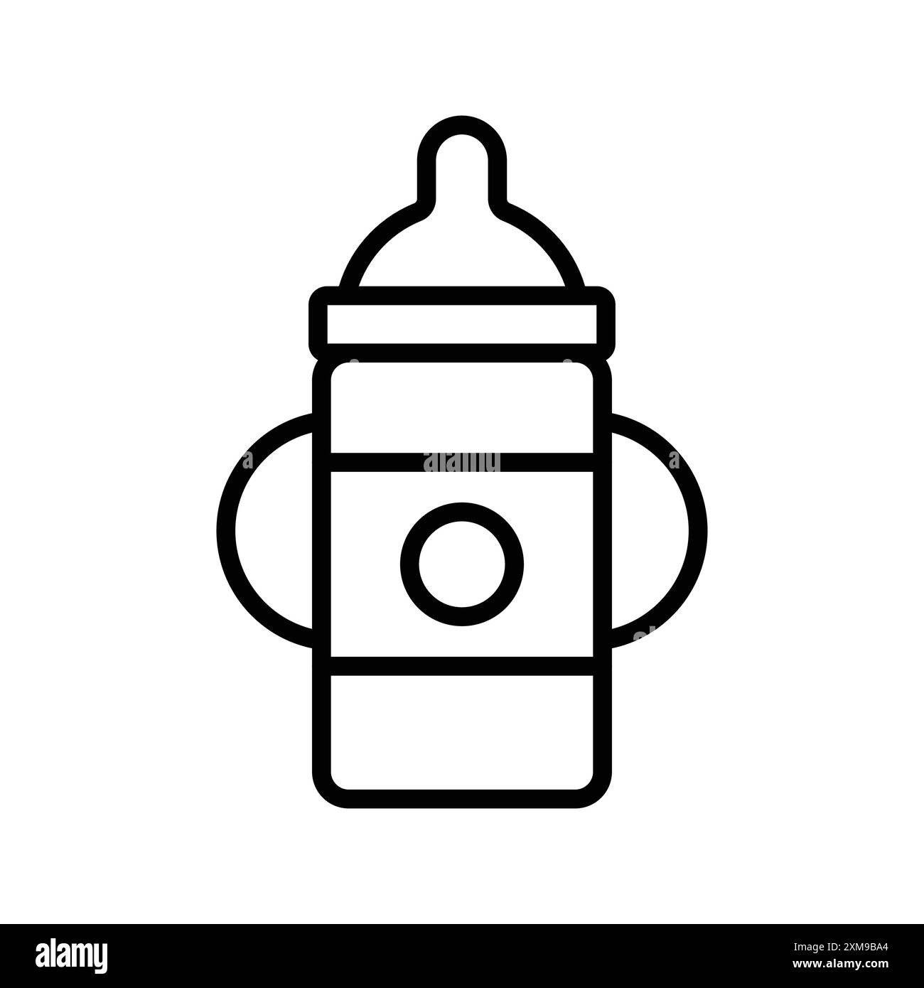 baby sippy icon linear logo mark set collection in black and white for ...