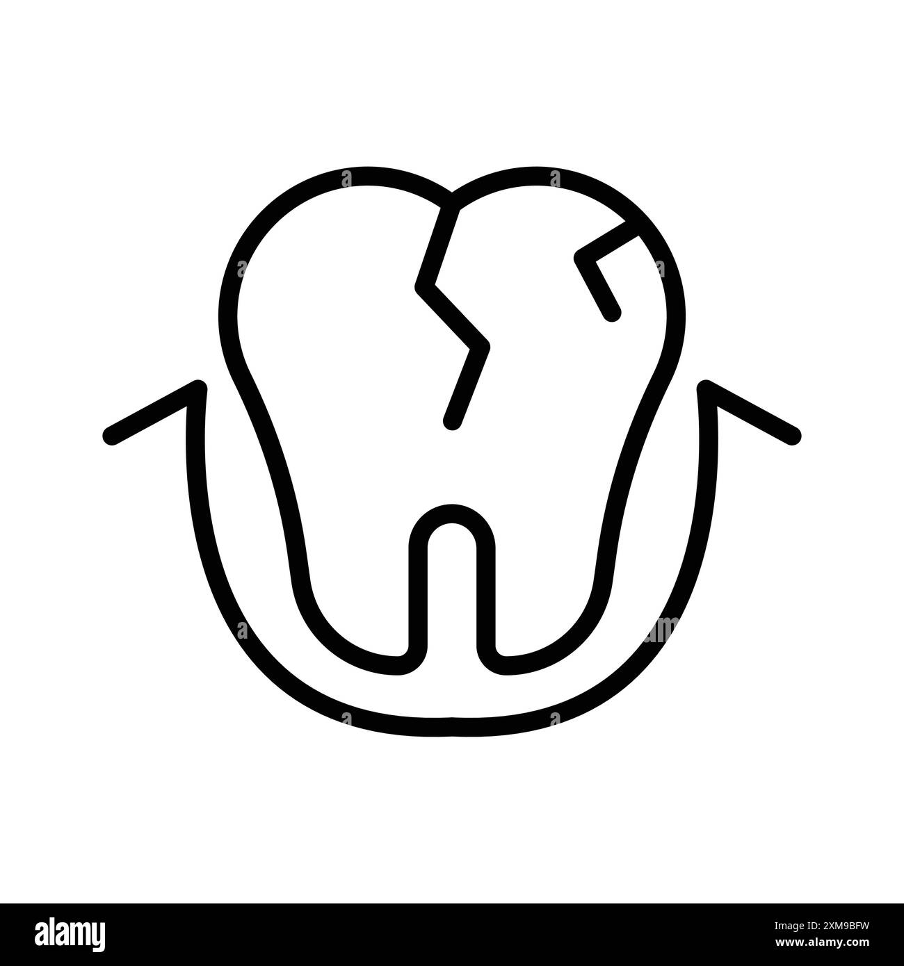 Cavities icon linear logo mark set collection in black and white for ...