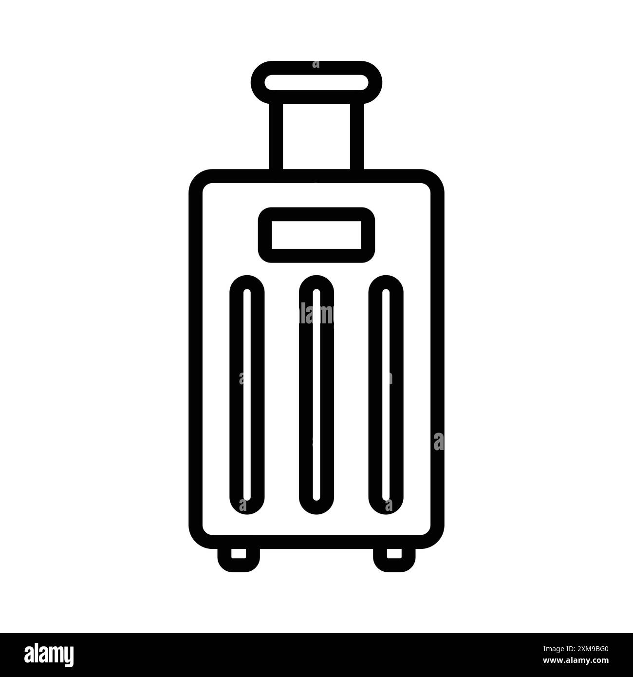 Baggage icon linear logo mark set collection in black and white for web ...