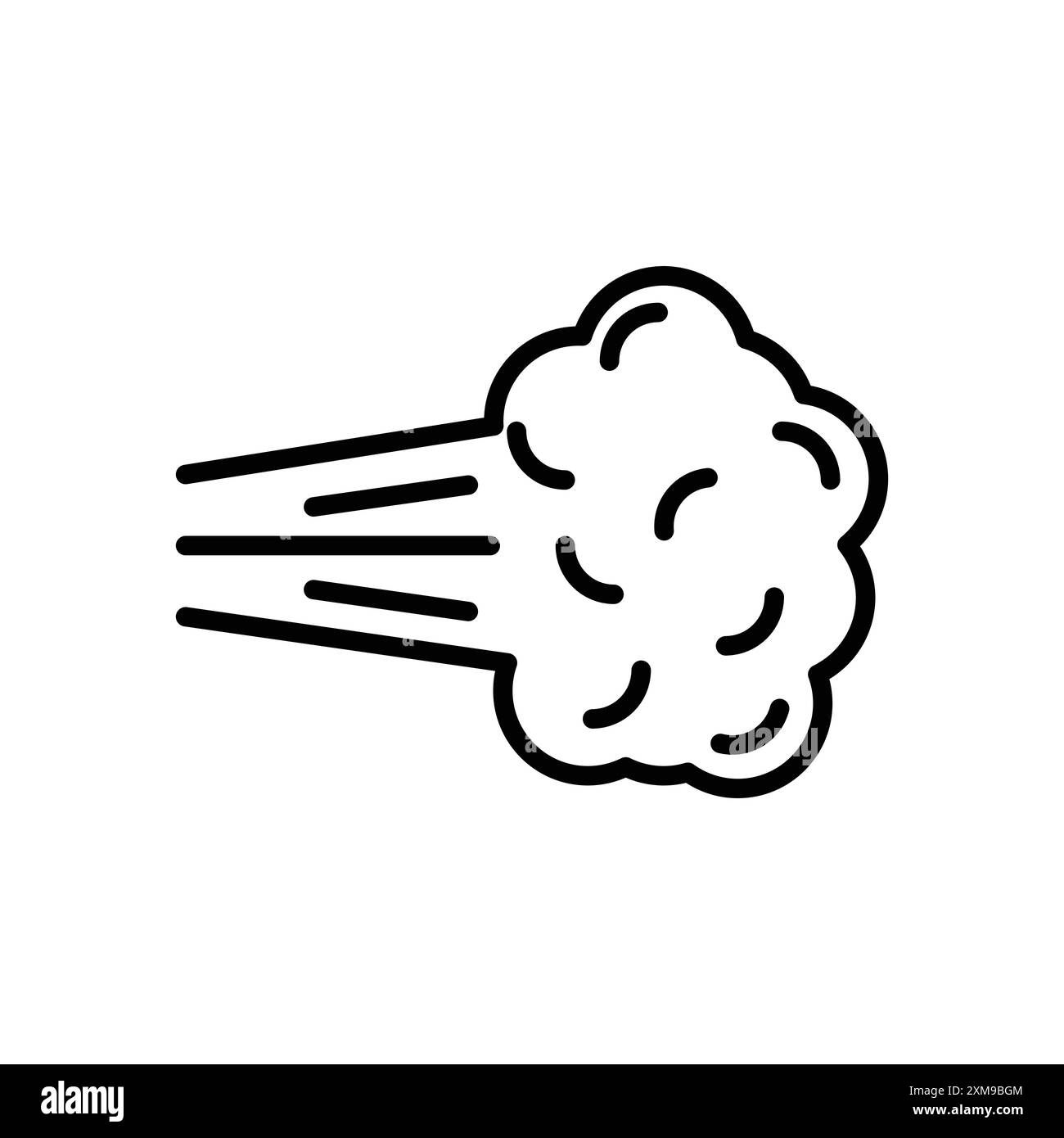 Air spray cloud icon linear logo mark set collection in black and white for web Stock Vector ...