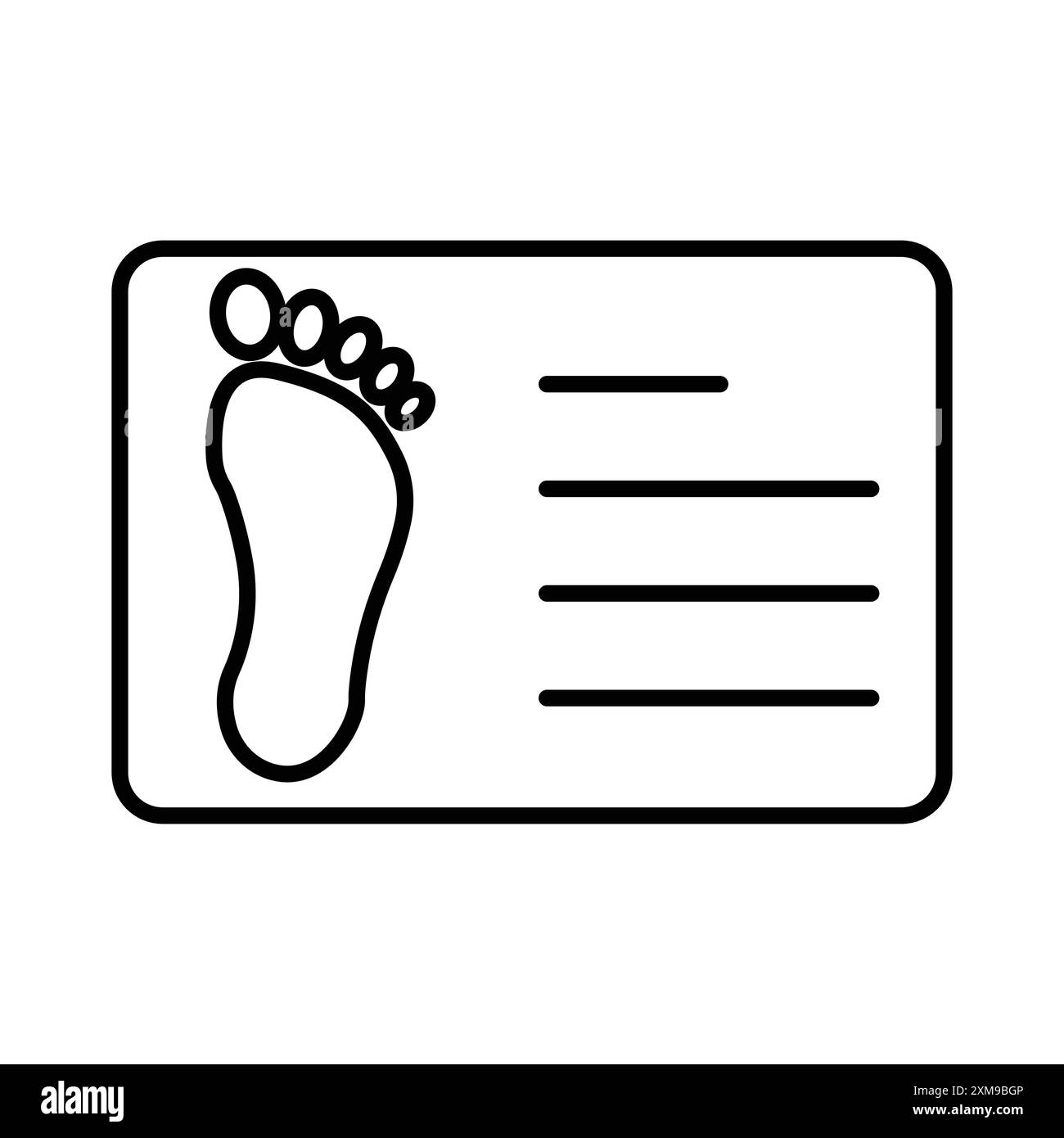 Birth certification icon linear logo mark set collection in black and ...