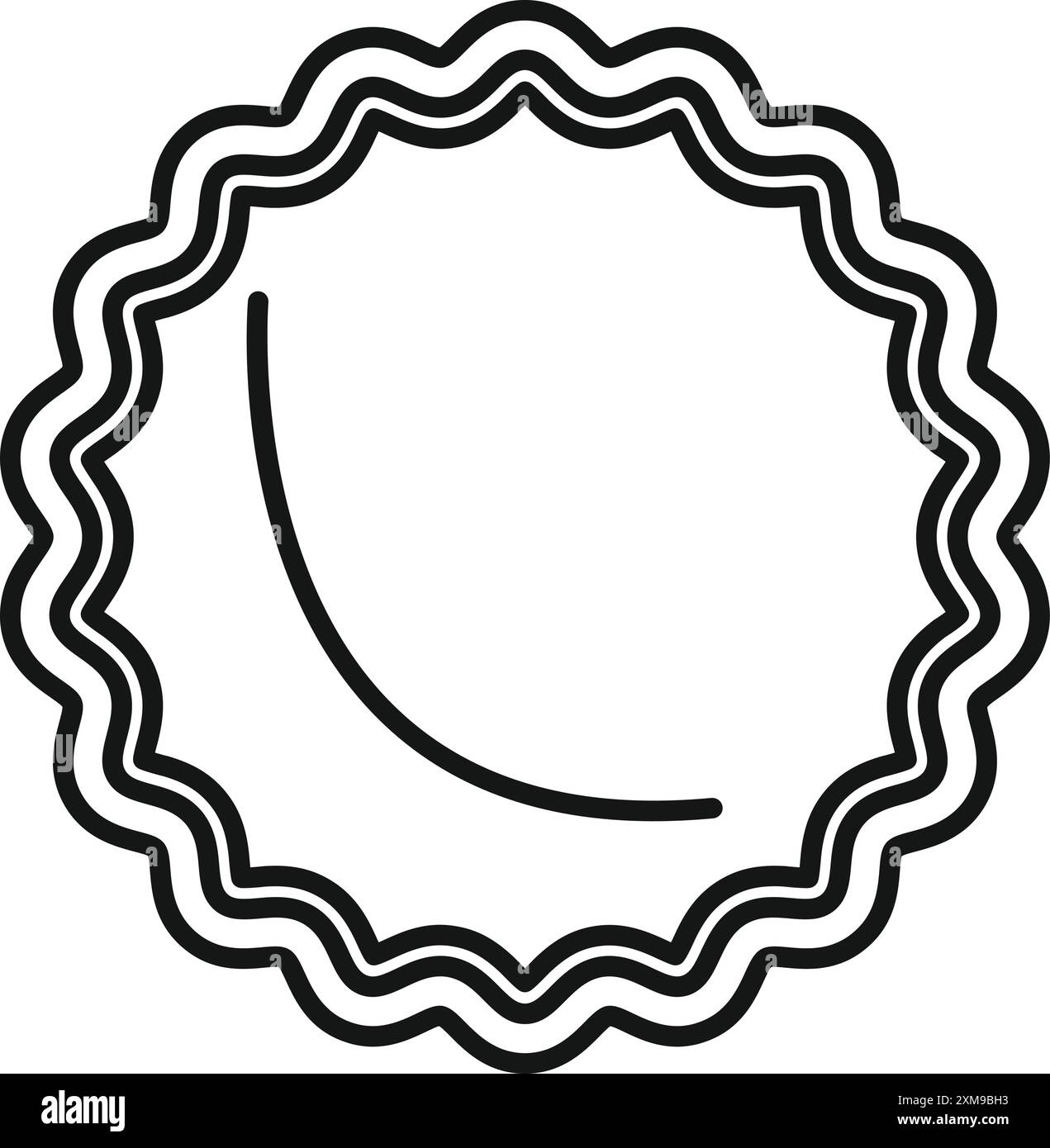 Blank vintage stamp with wavy border for a classic retro design Stock ...