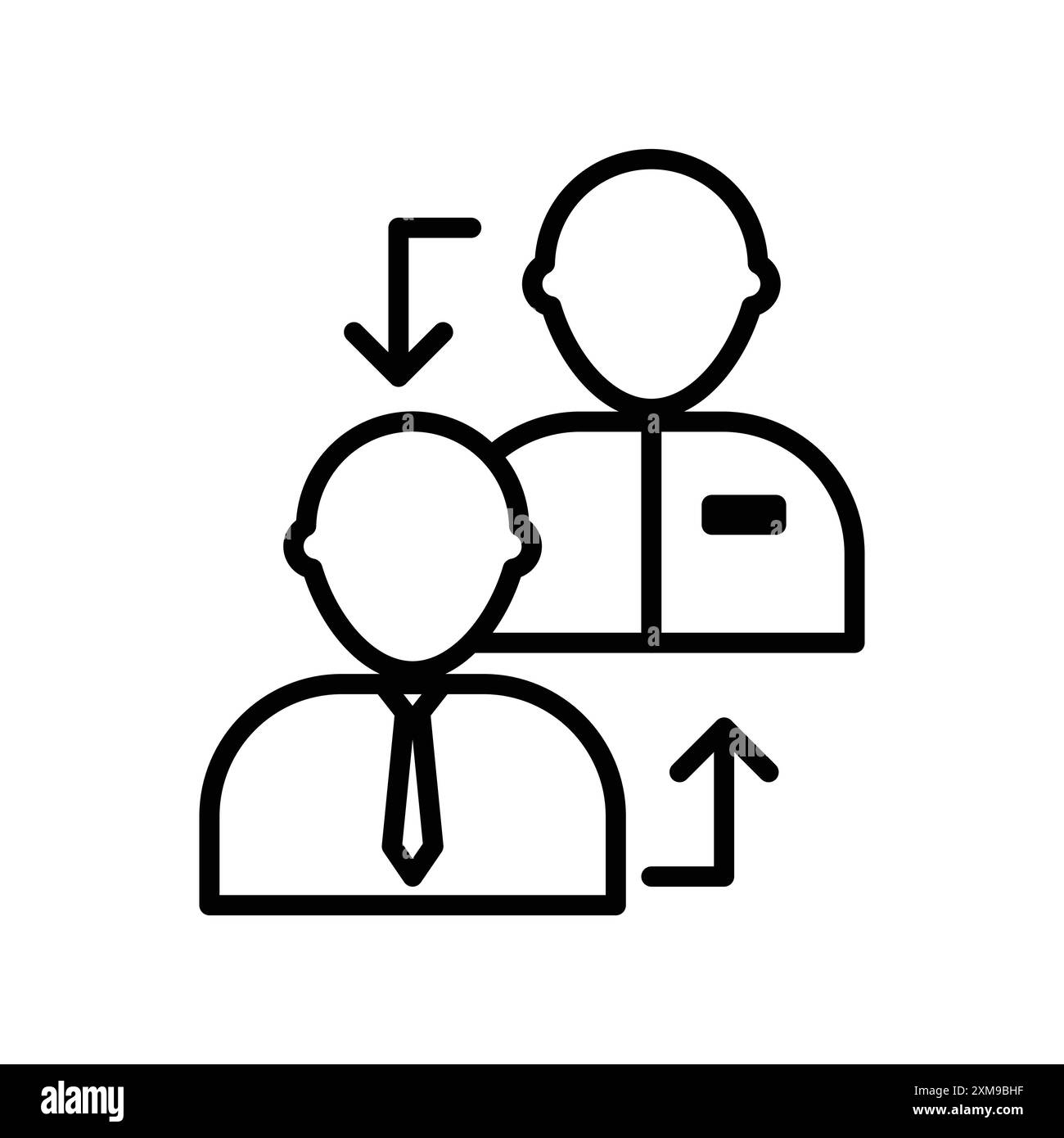 coaching icon linear logo mark set collection in black and white for web Stock Vector Image ...