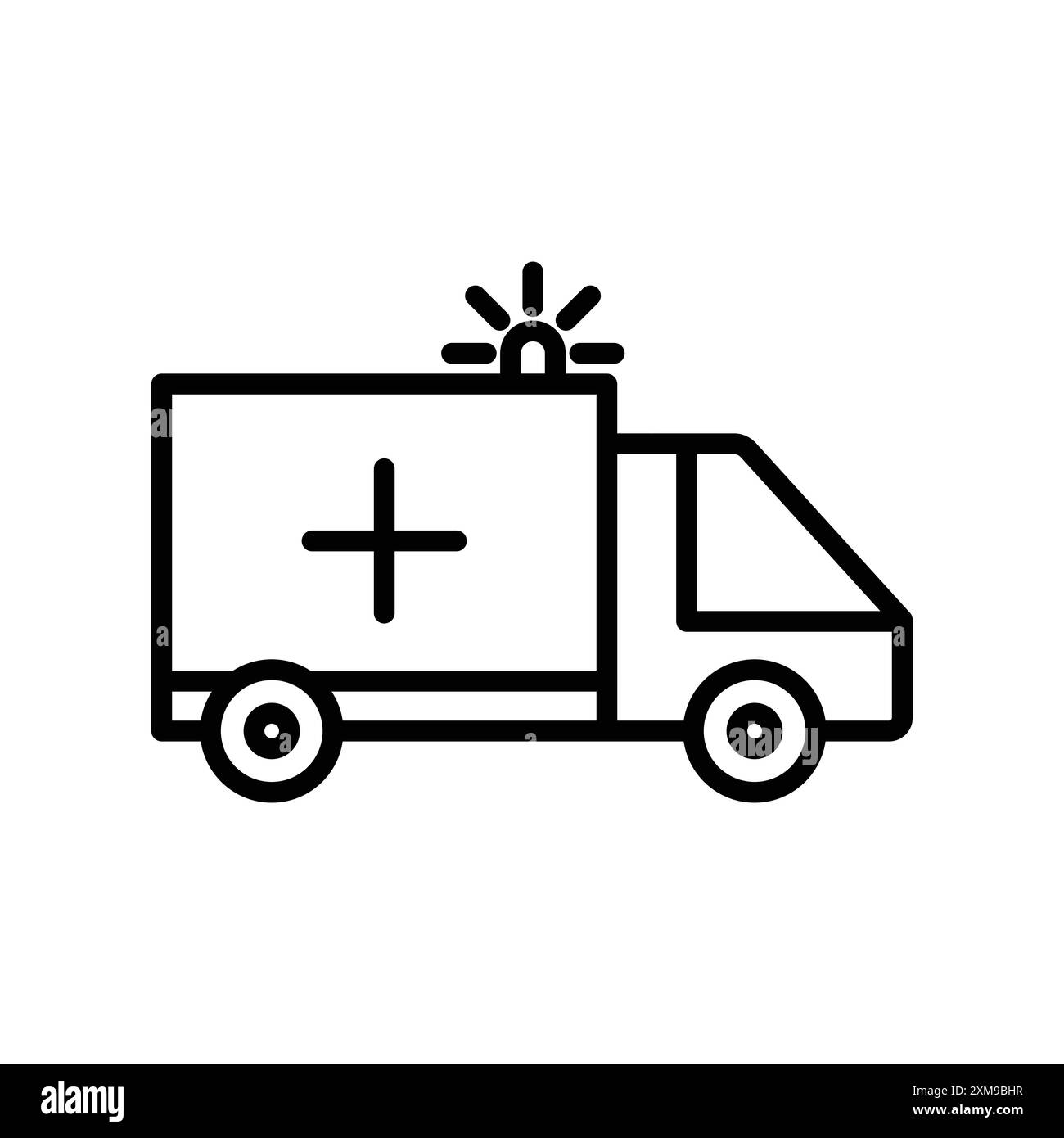 Ambulance icon set in Black and White Stock Photos & Images - Alamy