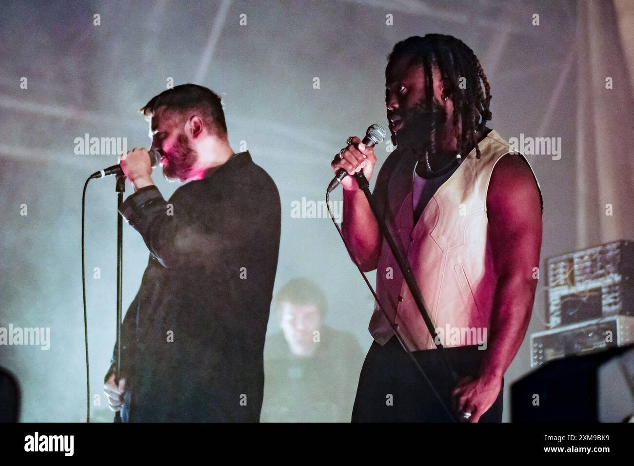 Malmesbury, UK. 26th July, 2024. Young Fathers headline the main Open ...