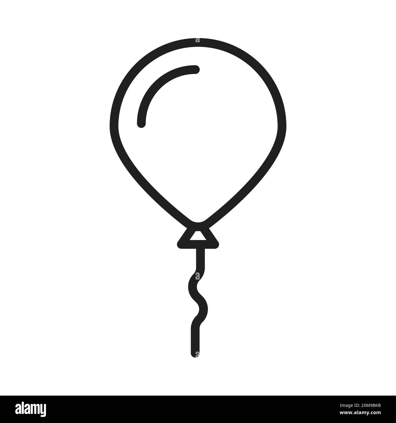 Balloon icon linear logo mark set collection in black and white for web ...