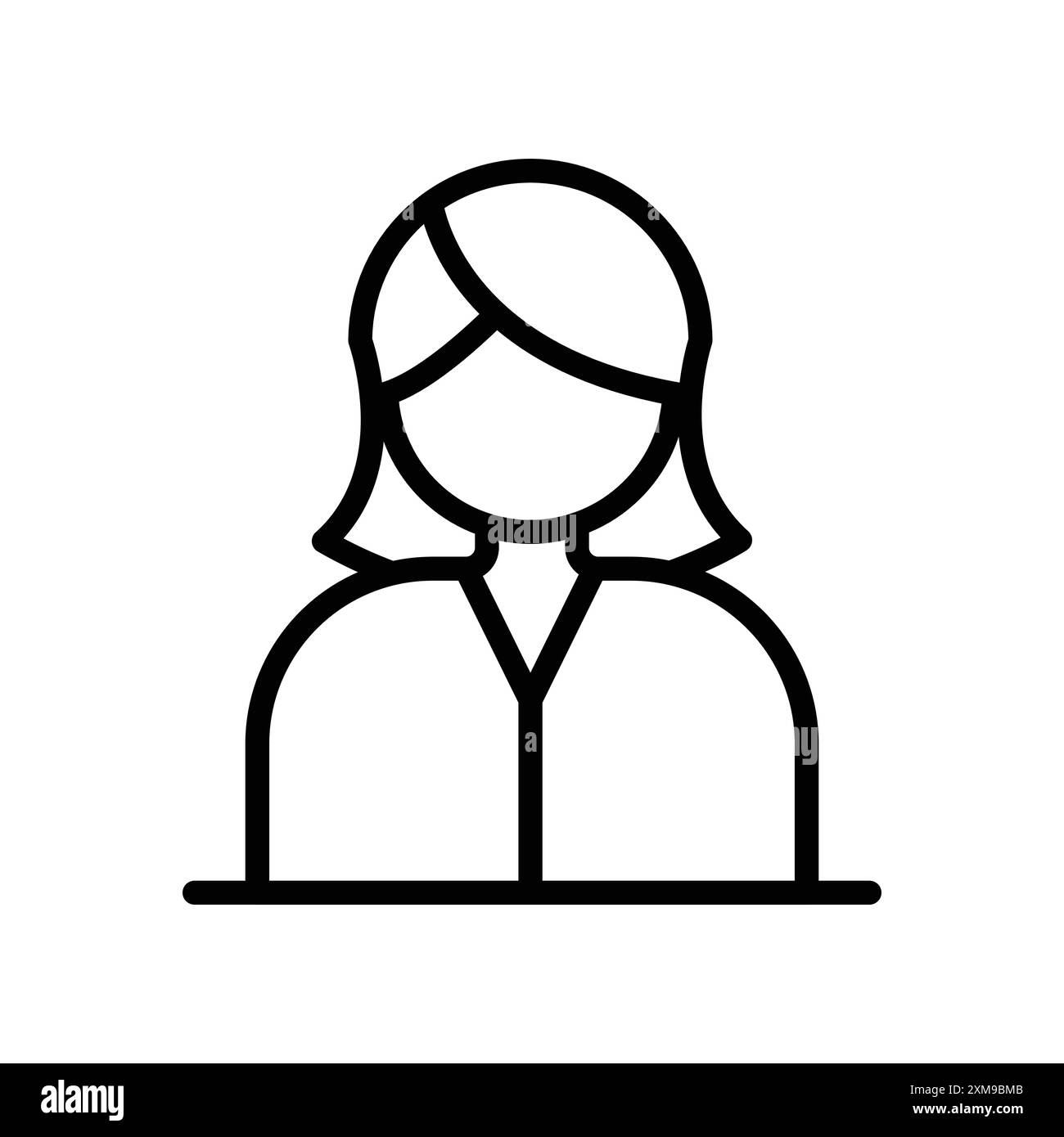 Business women icon linear logo mark set collection in black and white for web Stock Vector ...
